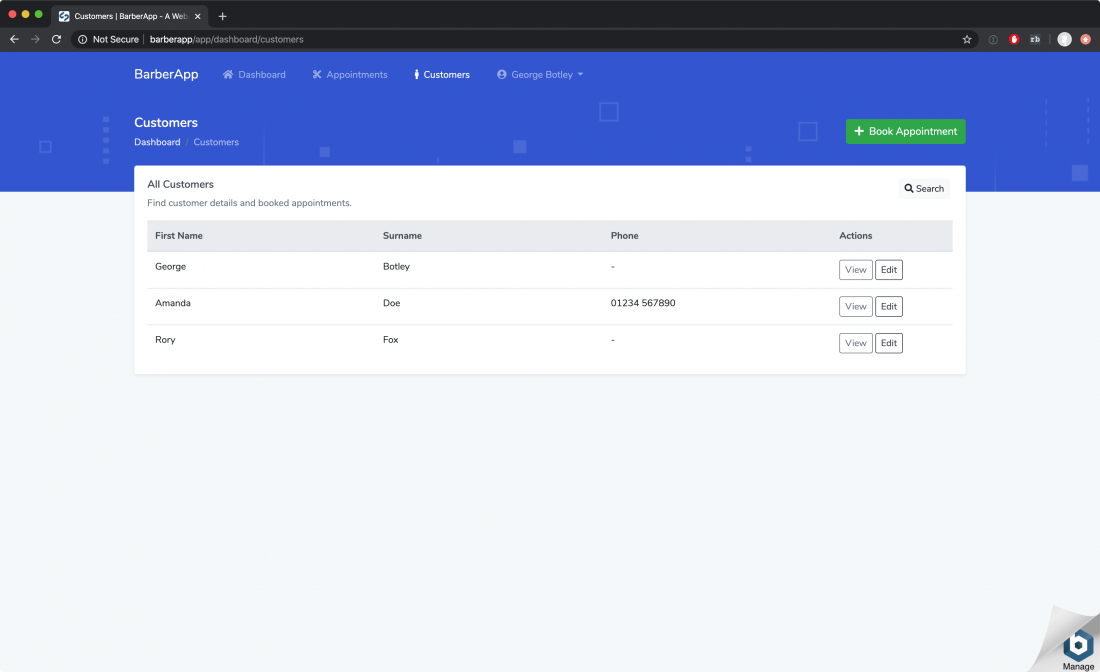 BarberApp - Web-based barbershop management and booking system | Botley ...