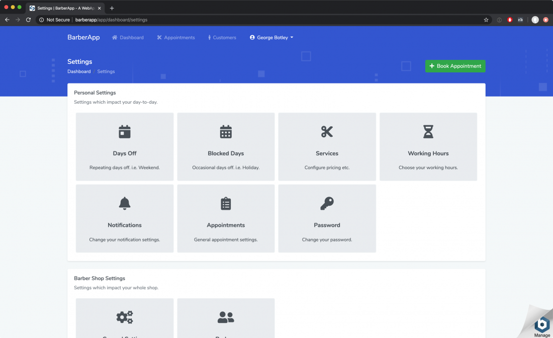 BarberApp - Web-based barbershop management and booking system | Botley ...